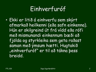 Ftl glærur einhverfa Inga Sig | PPT