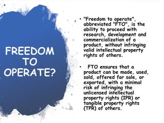 Freedom to Operate | PDF