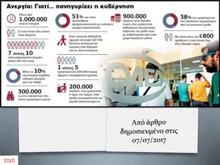 ΦΤΩΧΕΙΑ_ΑΝΕΡΓΙΑ_ΚΑΤΑΝΑΛΩΤΙΣΜΟΣ | PPTX