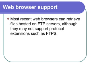 Ftp | PPT | Computer Networking | Computing