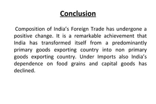 India's Foreign Trade | PPT | Commodities | Economy