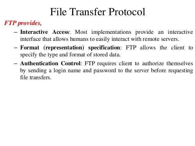 File Transfer Protocol