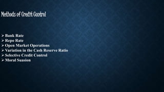 credit management and monetary policy of RBI | PPT