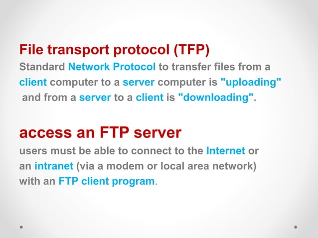 File Transport Protocol | PPT