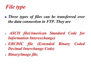 FILE TRANSFER PROTOCOL (FTP) | PPT