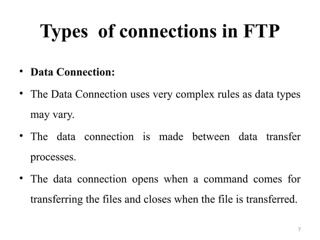 Introduction to File Transfer Protocol with commands in FTP | PPTX