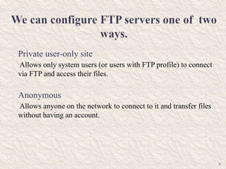 File Transfer Protocol | PPTX | Computer Networking | Computing