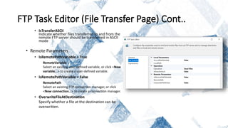 SSIS : Ftp and script task | PPT