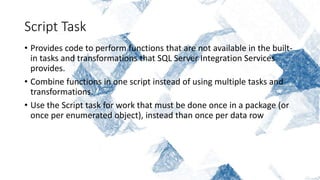 SSIS : Ftp and script task | PPT