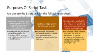 SSIS : Ftp and script task | PPT