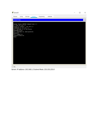Ftp configuration in cisco packet tracer | PDF