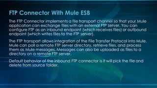FTP Connector With Mule ESB | PPT