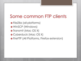 Ftp explained | PPTX | Computing | Technology & Computing