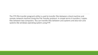 Ftp (file transfer protocol) | PPT