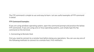 Ftp (file transfer protocol) | PPT