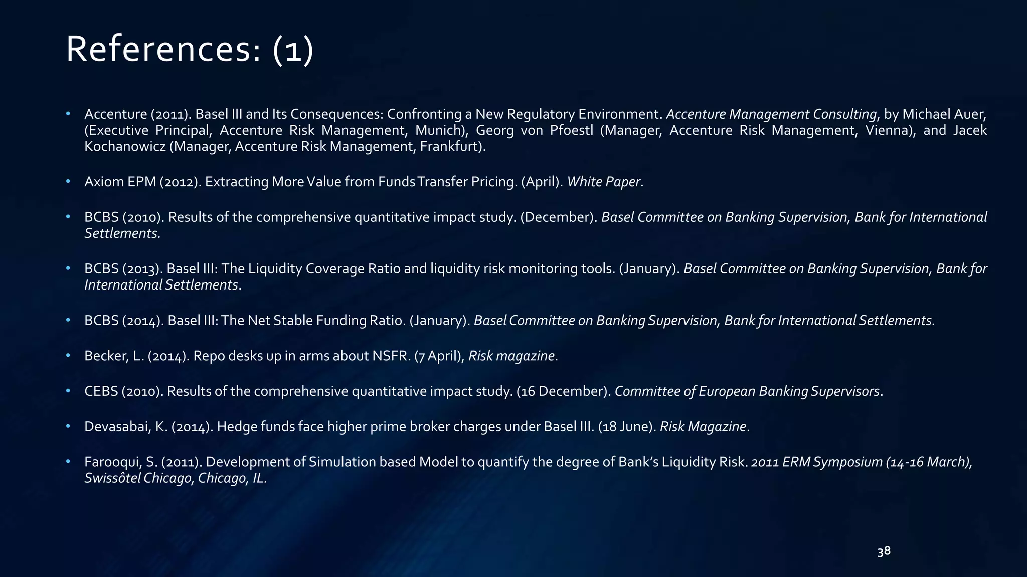 Basel III NSFR Liquidity Framework: Theoretical Implementation ...