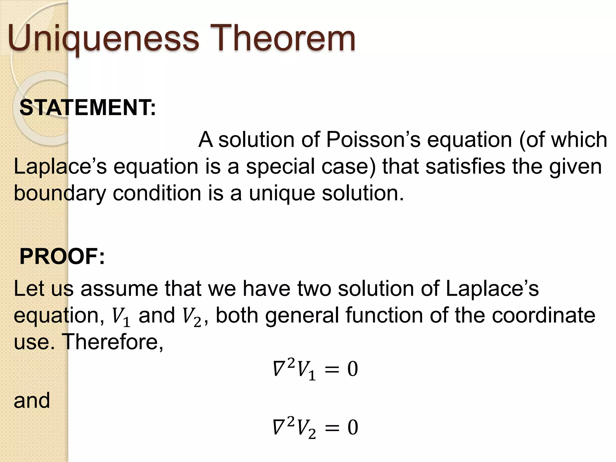 Poisson’s and Laplace’s Equation | PPTX