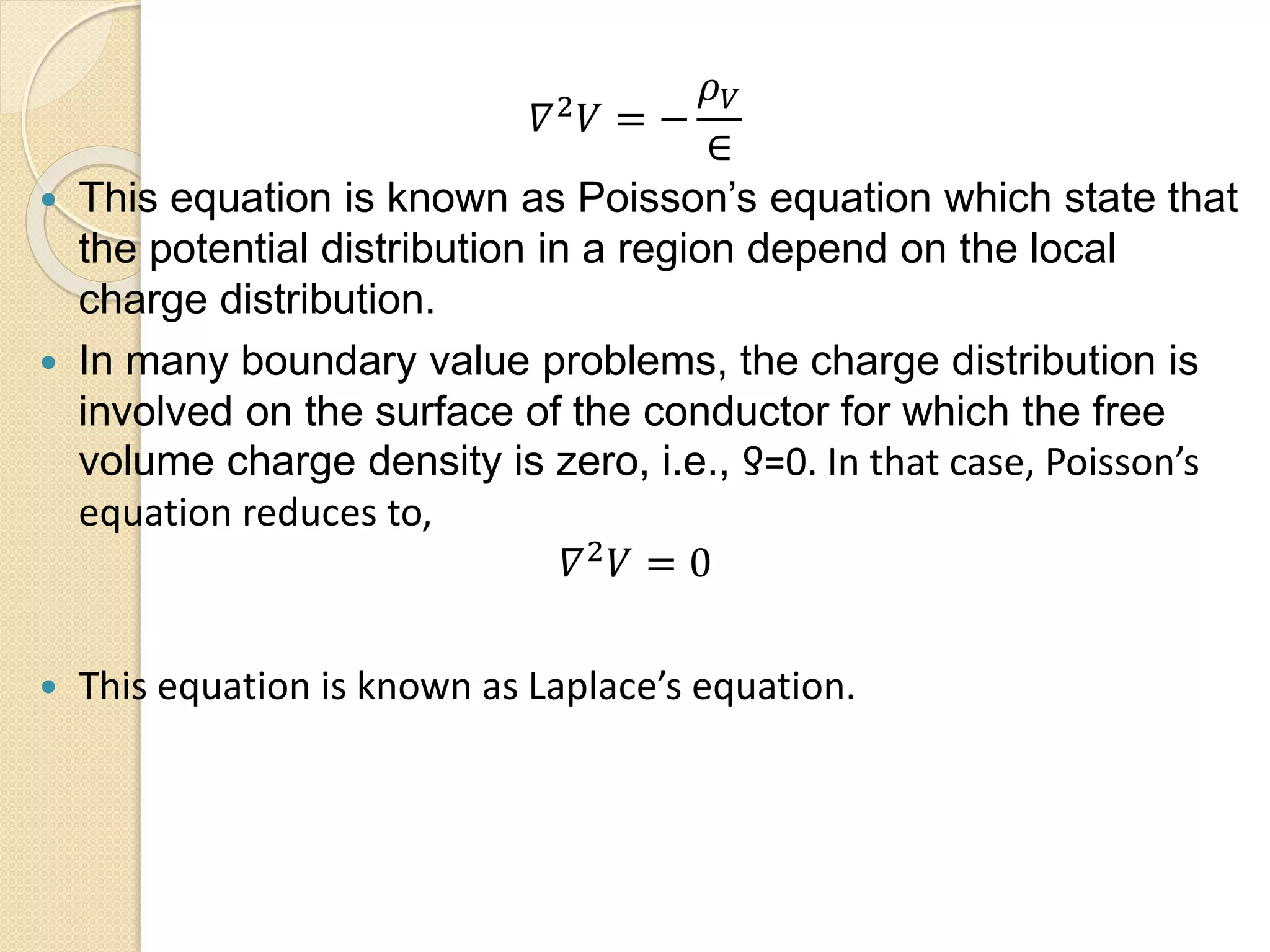 Poisson’s and Laplace’s Equation | PPTX