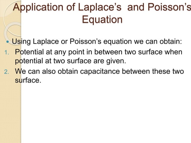 Poisson’s and Laplace’s Equation | PPTX | Physics | Science