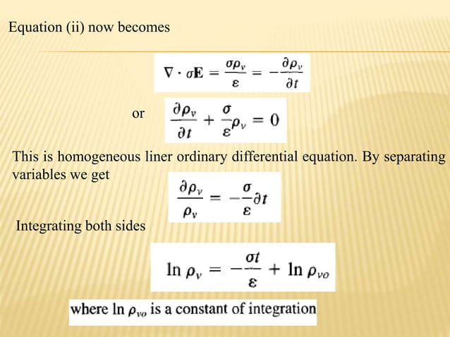 continuity equation and relaxation time | PPTX | Physics | Science