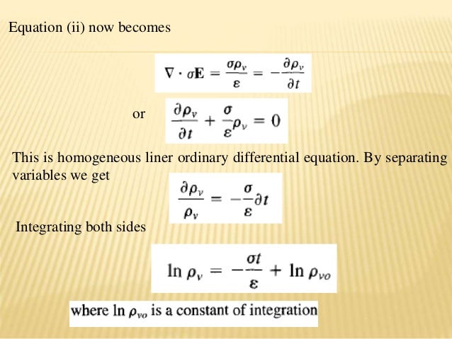 continuity equation and relaxation time
