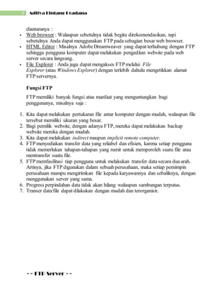 Membuat Ftp server menggunakan Debian Server 7.8 | PDF