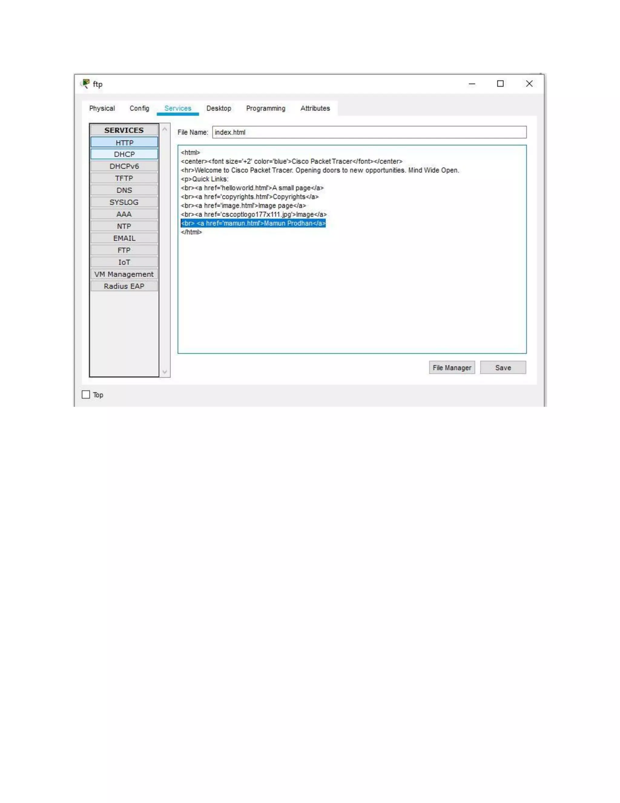 Ftp Server Configuration On Cisco Packet Tracer Pdf