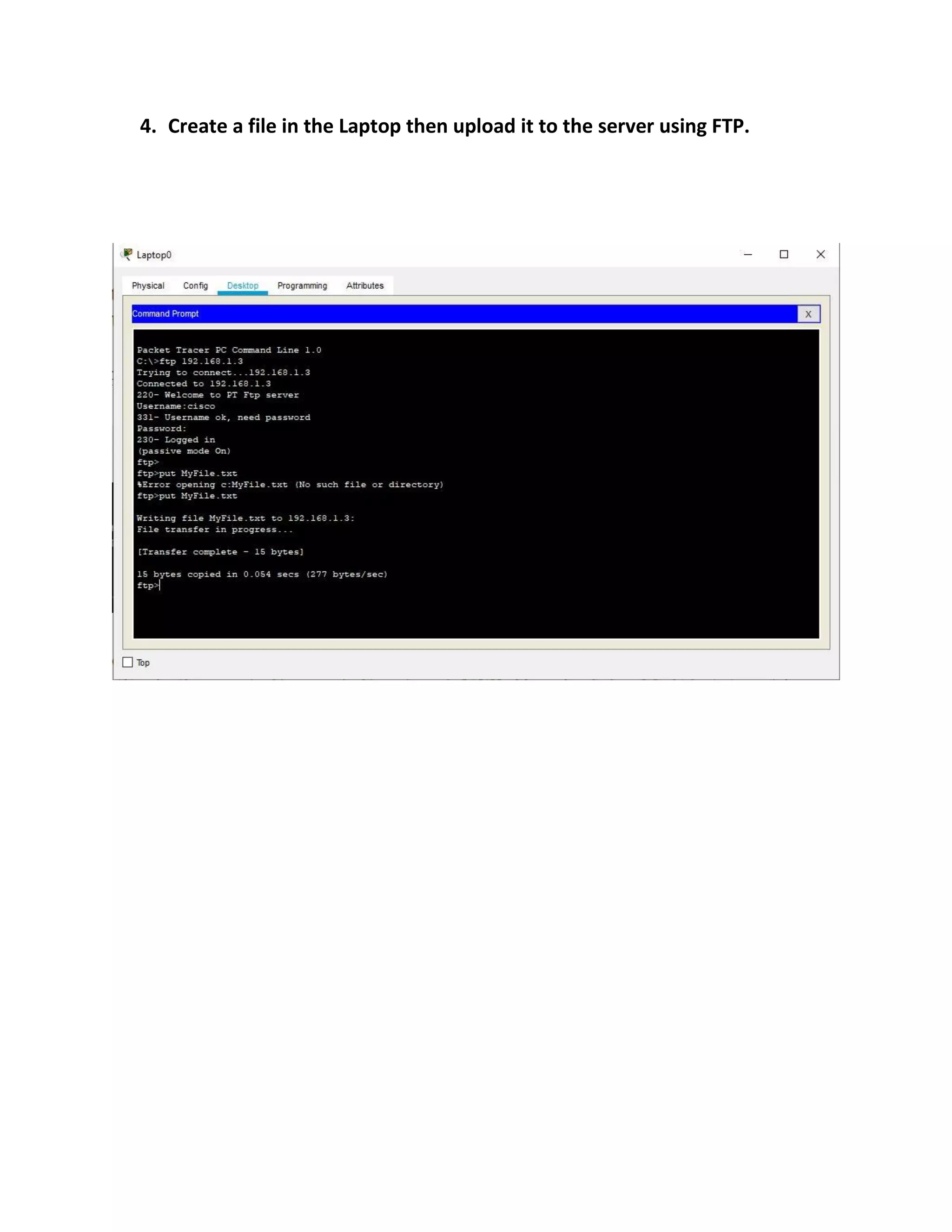 Ftp server configuration on cisco packet tracer | PDF