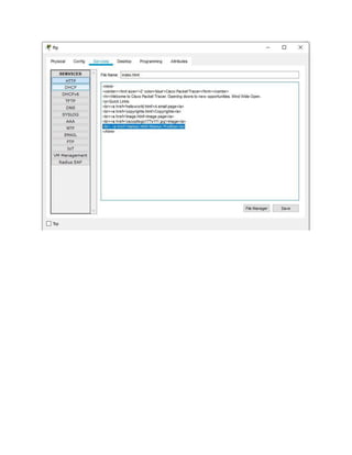 Ftp server configuration on cisco packet tracer | PDF