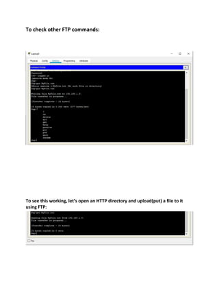 Ftp server configuration on cisco packet tracer | PDF