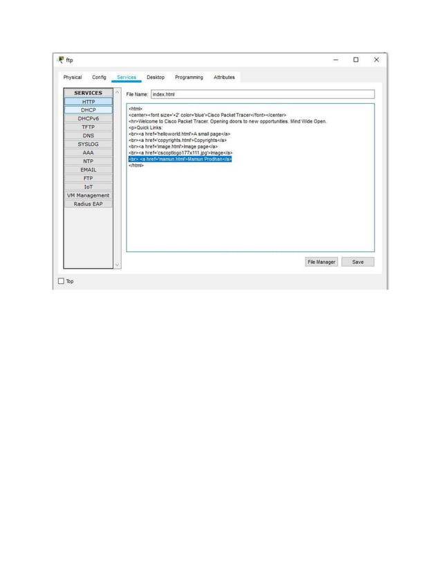 Ftp server configuration on cisco packet tracer Ftp server configuration on cisco packet tracer