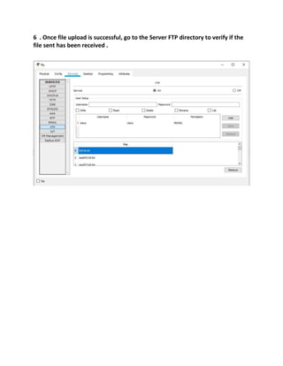 Ftp server configuration on cisco packet tracer | PDF