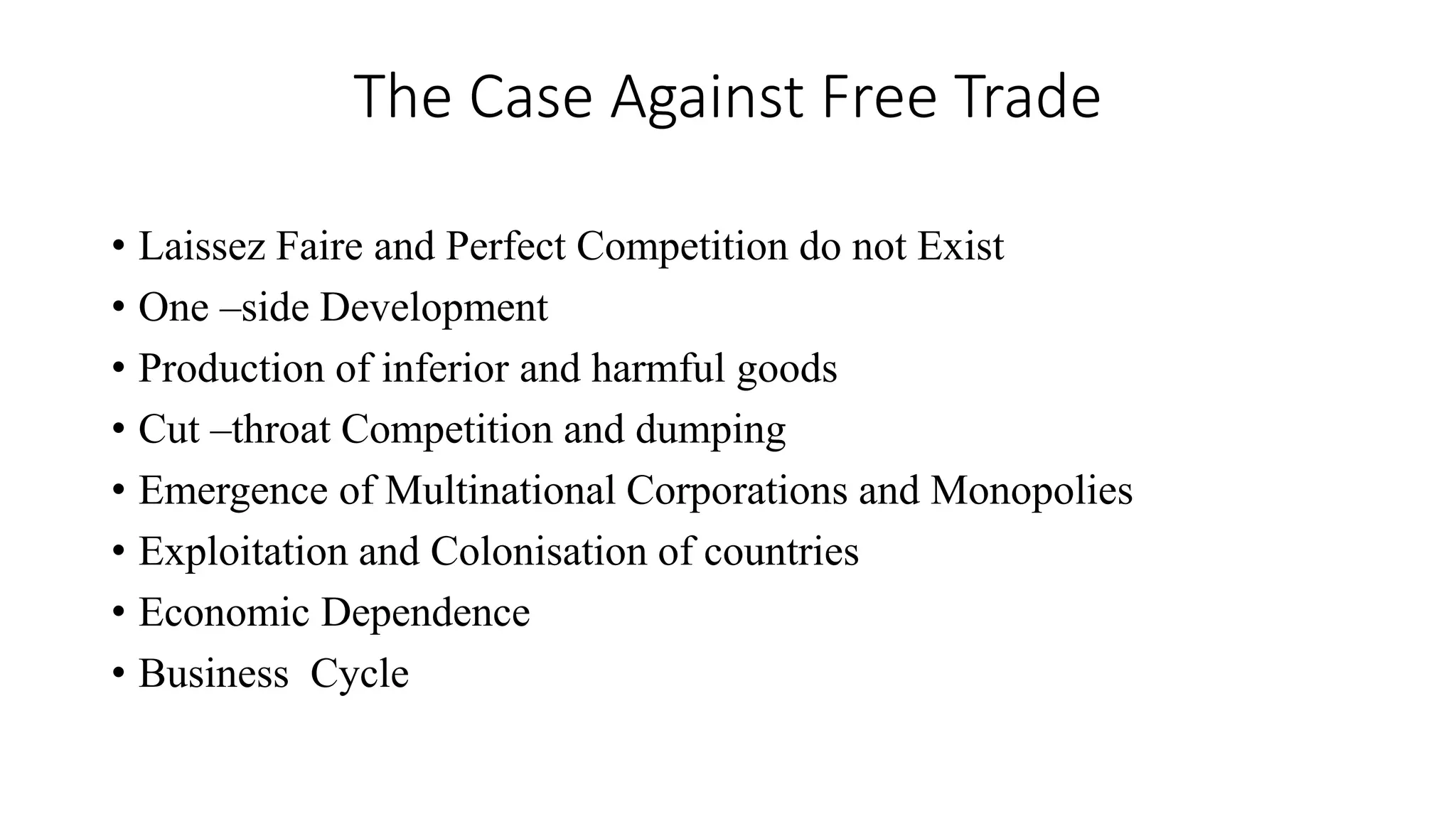 FREE TRADE AND PROTECTION | PPTX