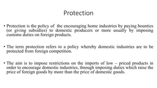 FREE TRADE AND PROTECTION | PPTX