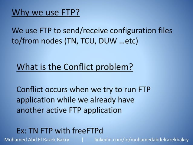 Ftp Conflict Troubleshooting And Mini Link Tn Ftp Pdf