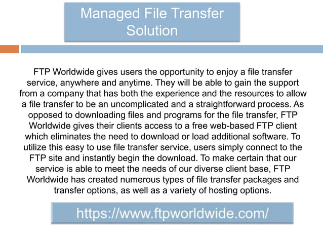 FTP – Worldwide Resources | PPT