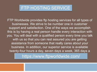 FTP – Worldwide Resources | PPT