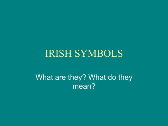 Irish symbols | PPT