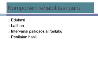 Ft rehabilitasi pulmonary | PPT