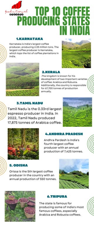 Top 10 Coffee Producing States in India | PDF