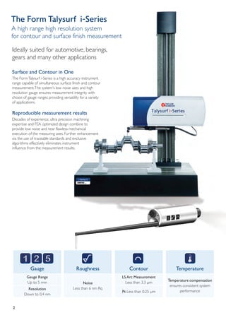 Form Talysurf i-Series | PDF