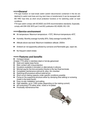 Fts onload disconnector switch | PDF | Indoor Environmental Quality ...