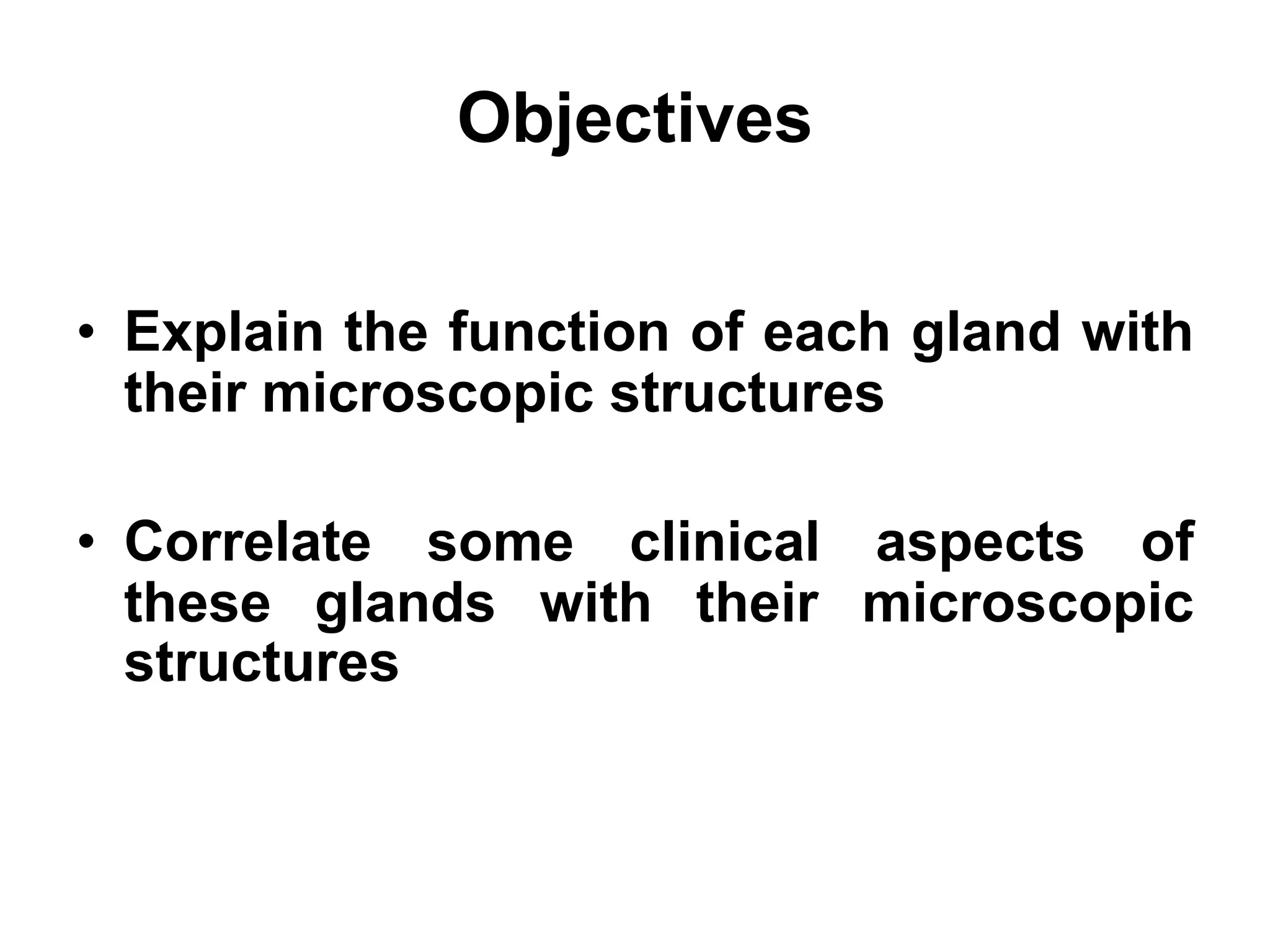 Structure Function Relationship Of The Endocrine Glands Of The Head And