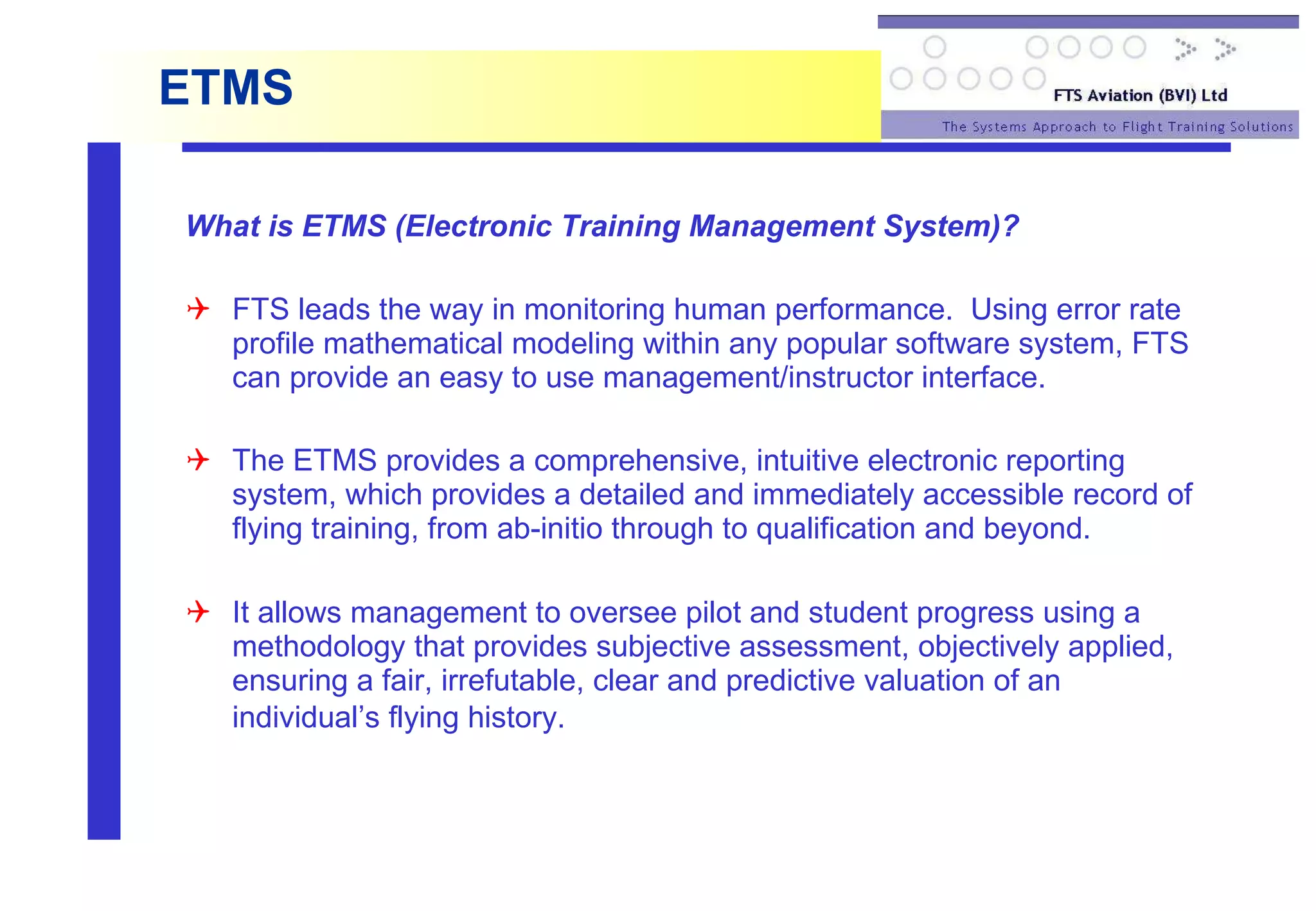 FTS ETMS Presentation | PPT