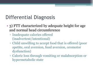 Pediatrics: Failure To Thrive | PPTX | Digestive Disorders | Diseases ...