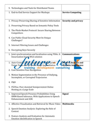 IEEE 2010 JAVA, .NET & EMBEDDED SYSTEM TITLES | DOC
