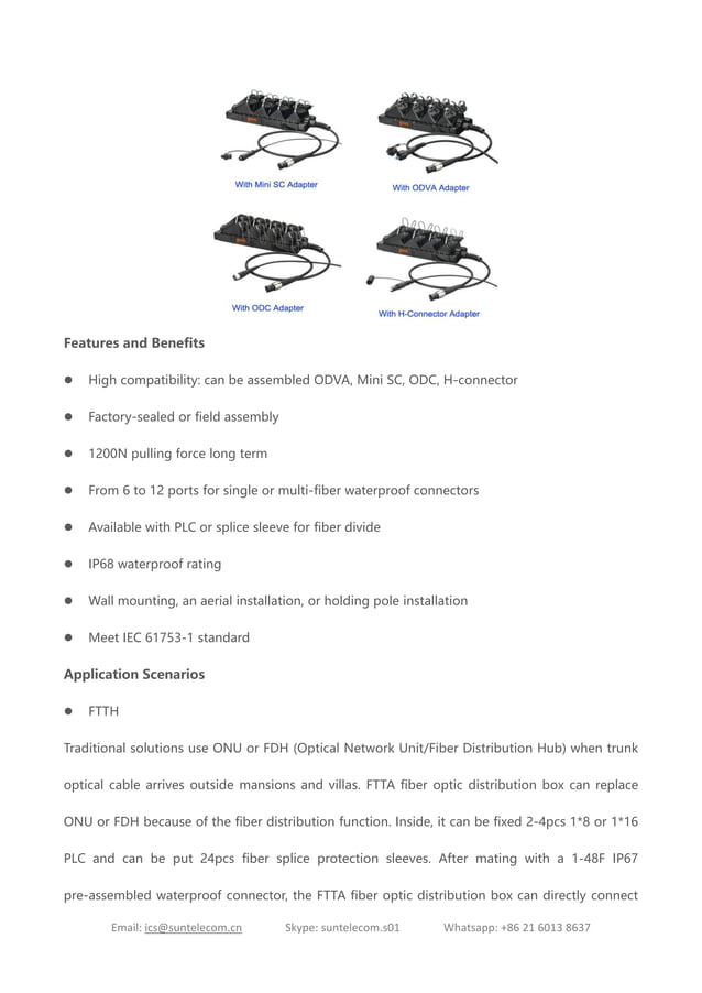 FTTA Fiber Optic Distribution Box Ideal Solution for 5G Network ...