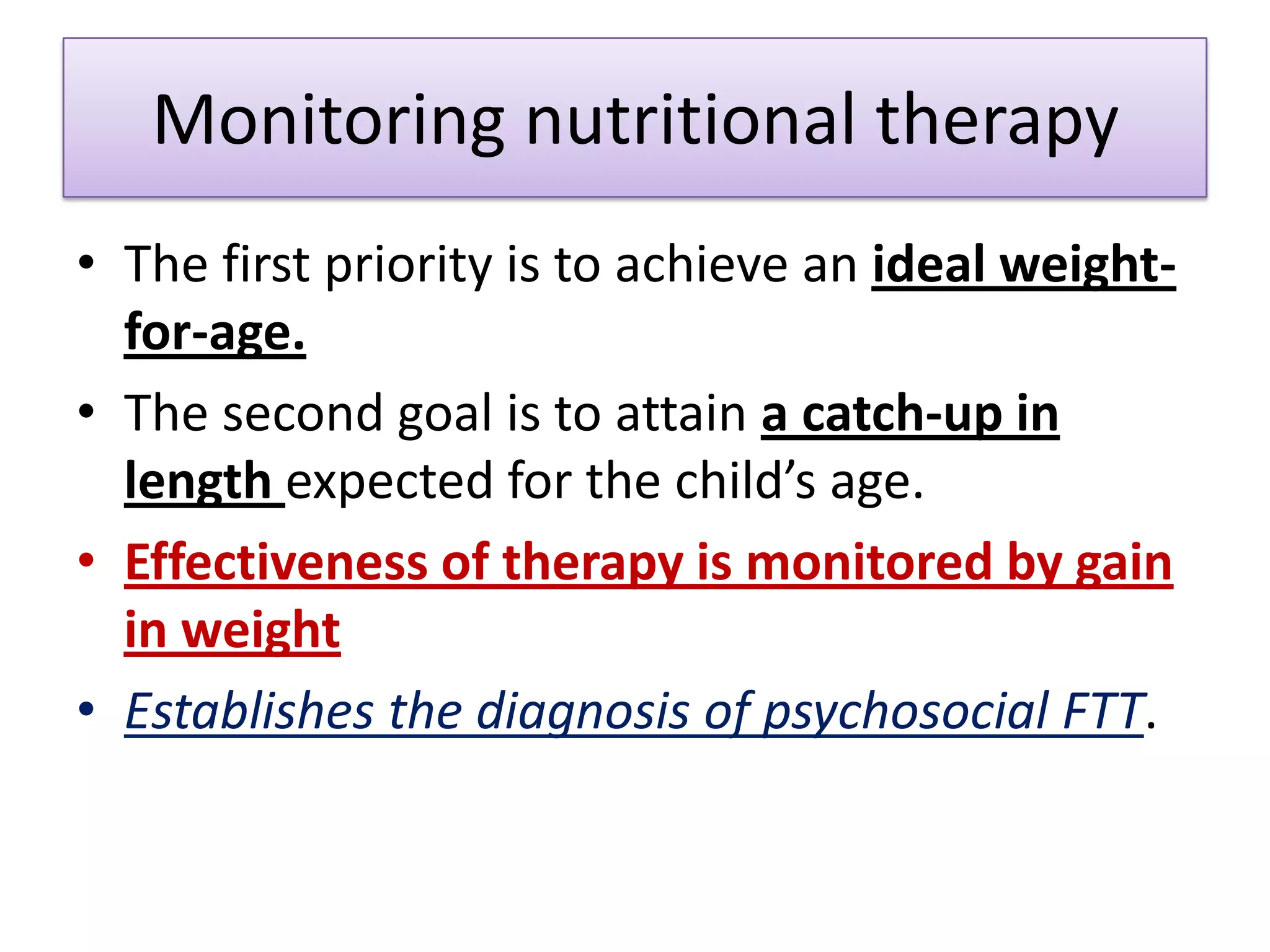Approach to a child with failure to thrive | PPTX