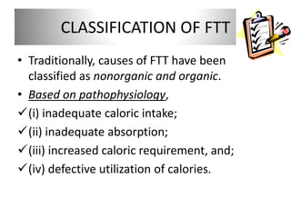 Approach to a child with failure to thrive | PPTX