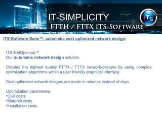 FTTH planning software for FTTH / FTTX projects | PPT